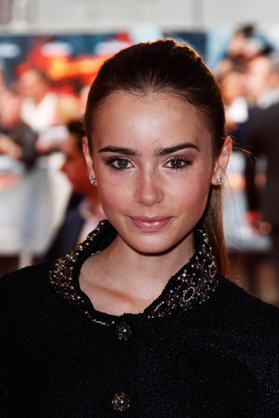 "The Dark Knight" European Premiere - 007 - Adoring Lily Collins ...